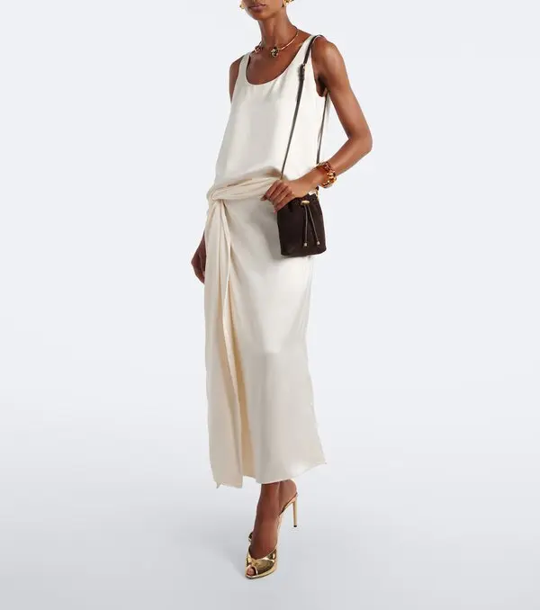 JIMMY CHOO Cinch Mini Suede Shoulder Bag