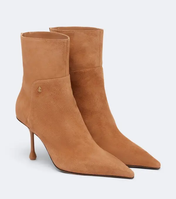 JIMMY CHOO Cycas Suede Ankle Boots - Brown