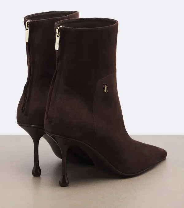 JIMMY CHOO Cycas Suede Ankle Boots - Brown
