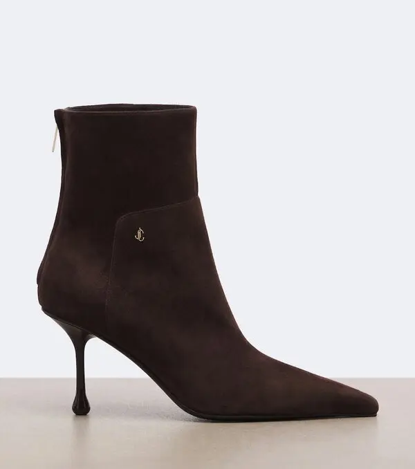 JIMMY CHOO Cycas Suede Ankle Boots - Brown