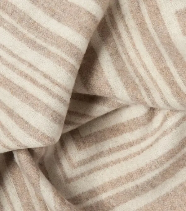 JOSEPH Ayla Fringed Jacquard Wool And Cashmere Scarf