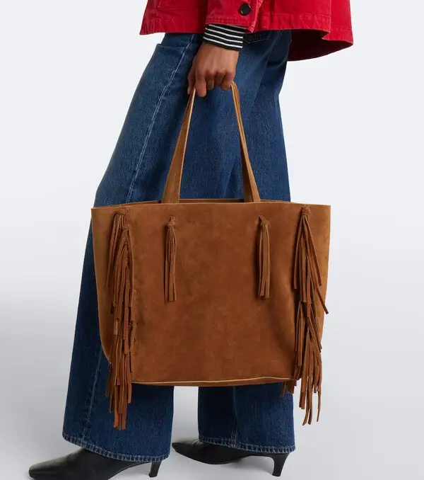NILI LOTAN Joni Fringed Suede Tote Bag