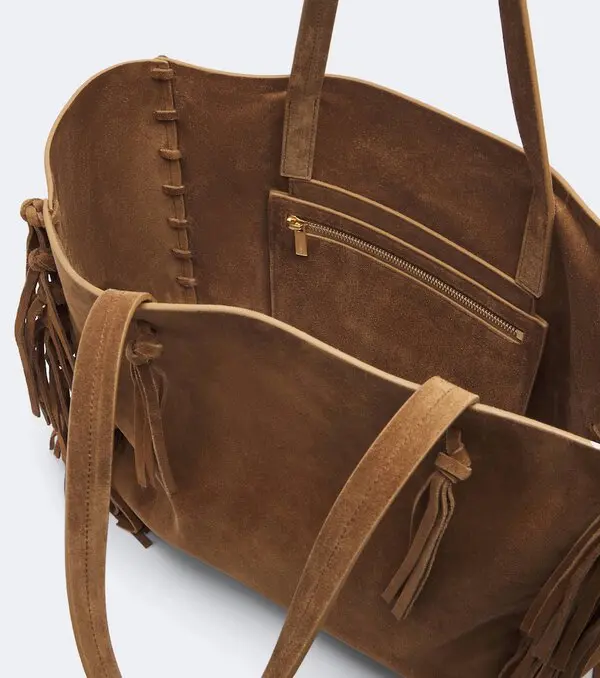NILI LOTAN Joni Fringed Suede Tote Bag