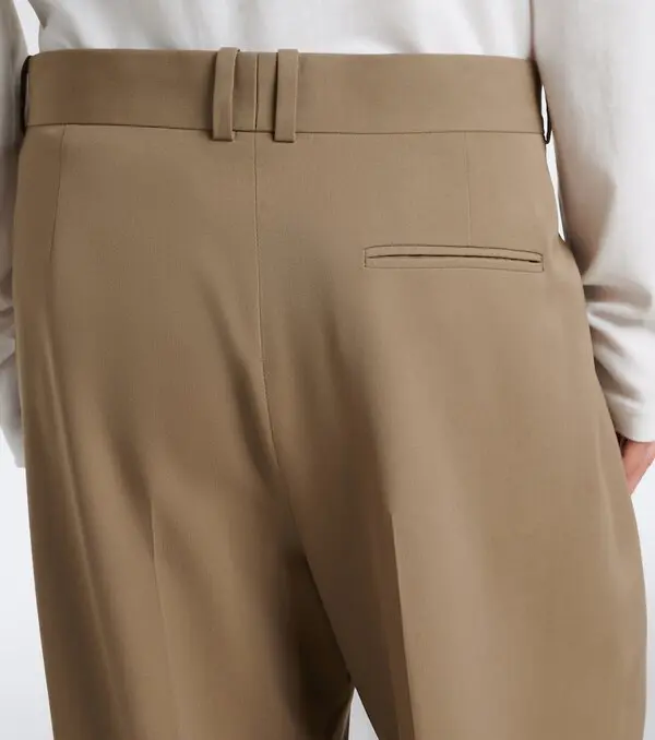 THE ROW Daniela Pleated Wool Wide-leg Pants