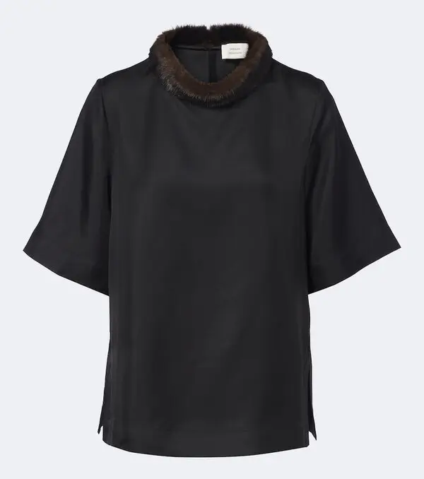 Loulou De Saison Dana Silk Twill Top