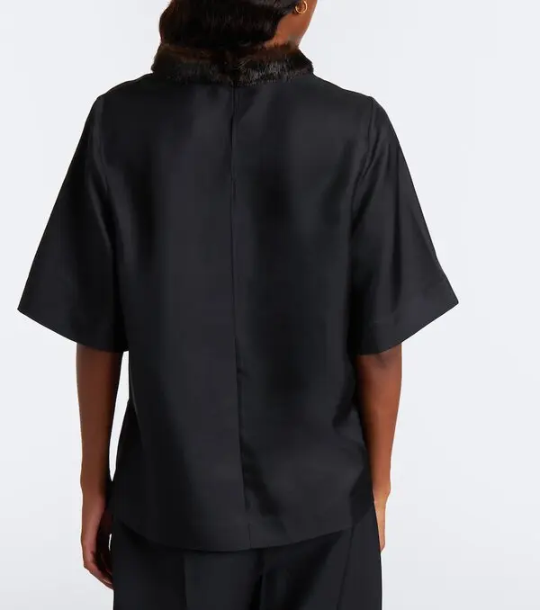 Loulou De Saison Dana Silk Twill Top