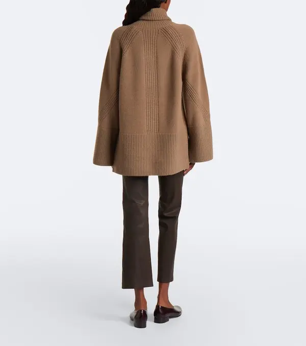 JOSEPH Duke Cropped Leather Flared Pants