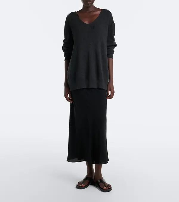 THE ROW Oboe Silk Midi Skirt