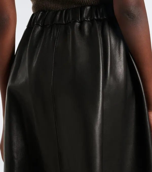 Nour Hammour Lenley Leather Skirt