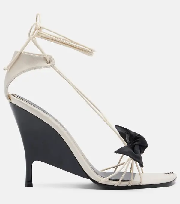 Alexander McQueen Koko Bow-detail Wedge Sandals
