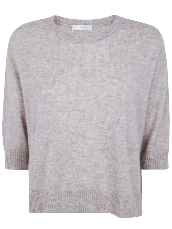 JC SOPHIE Wool Cashmere Blend Short Sleeve Pullover
