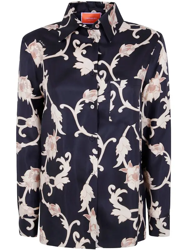 La DoubleJ Silk Floral Print Shirt