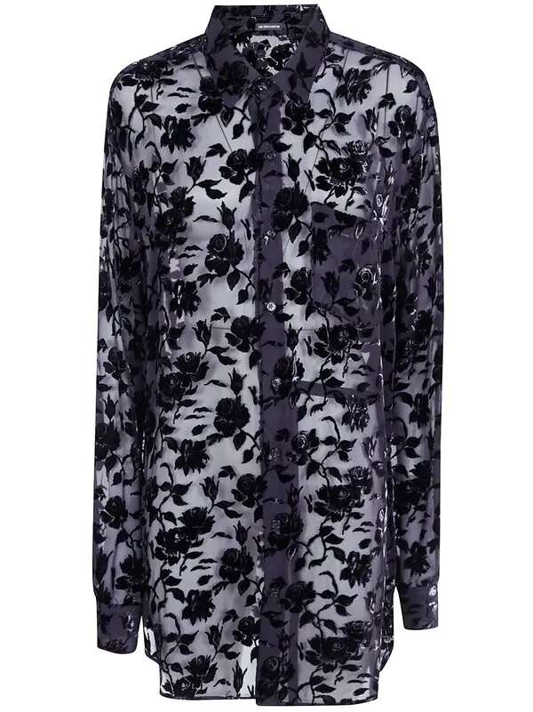 ANN DEMEULEMEESTER Shirt Long High Comfort "elisabeth - Black