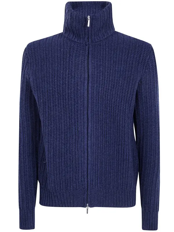 BARBA NAPOLI Sweater Full Zip "wool Cashmere Viscose