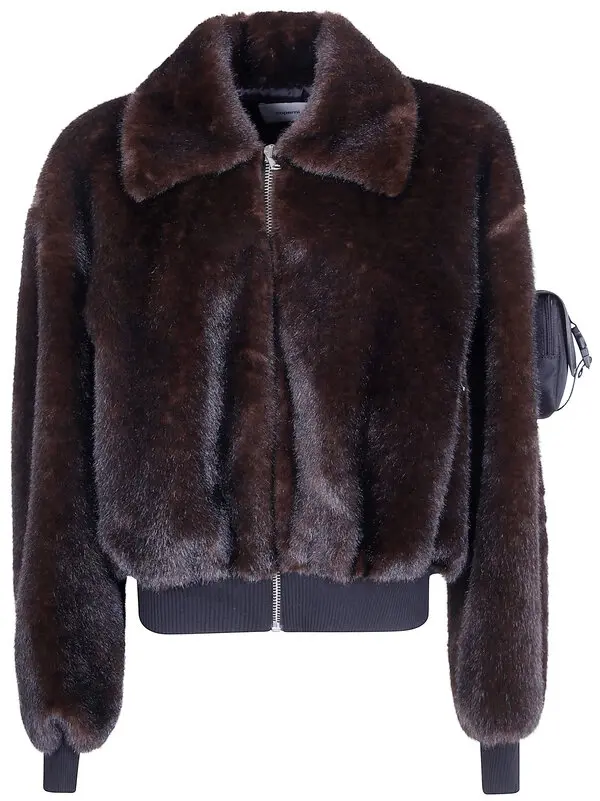 Coperni Jacket Faux Fur "bomber - Brown