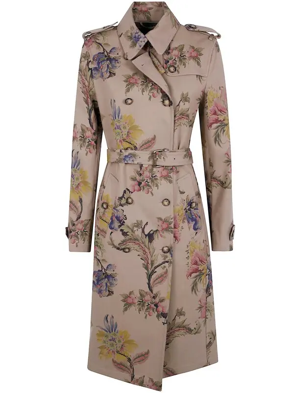 Etro Coat Floral Print "wrbc002099sae1o - Brown