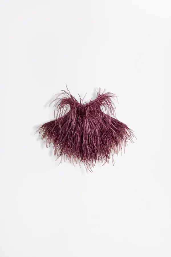Scanlan Theodore Feather Scarf - Bordeaux