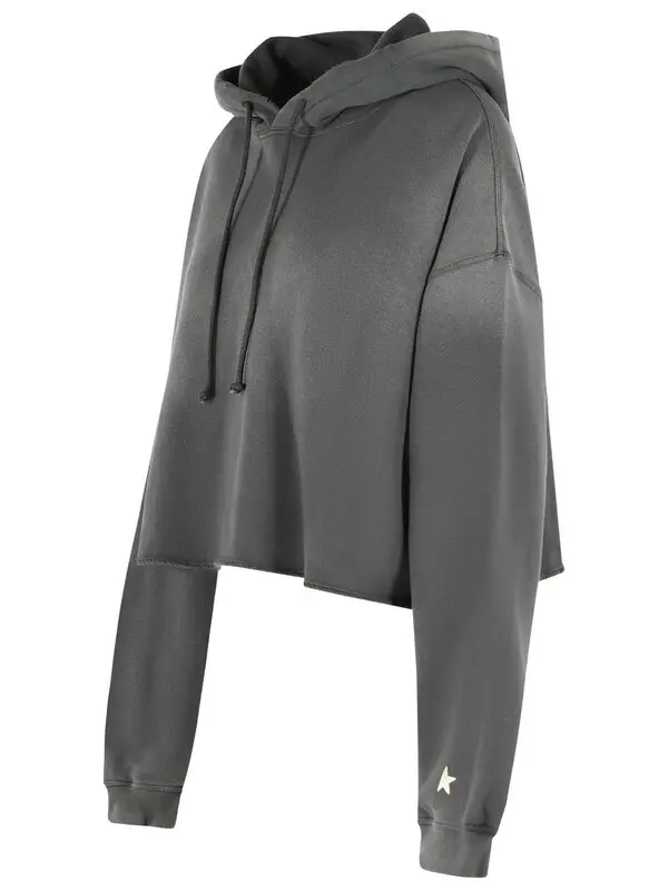 GOLDEN GOOSE Star Cotton Sweatshirt - Gray