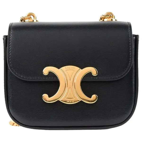 Celine Leather Mini Bag - Black