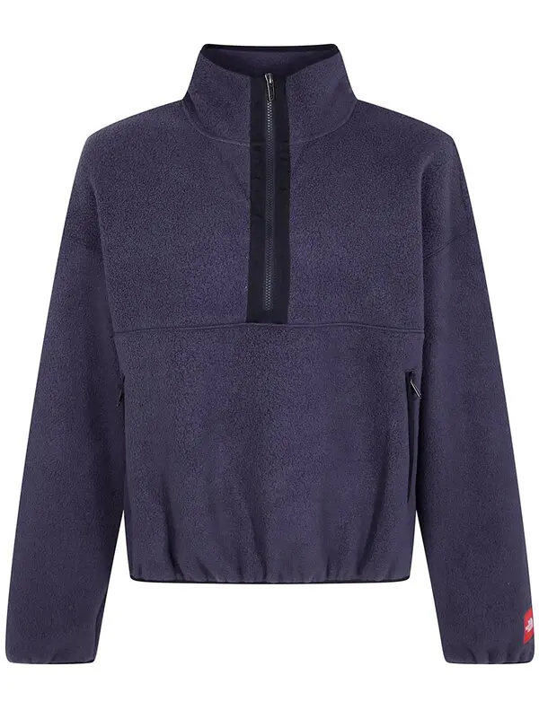 The North Face Sweatshirt 1/2 Zip Fleece "red Box - Gray