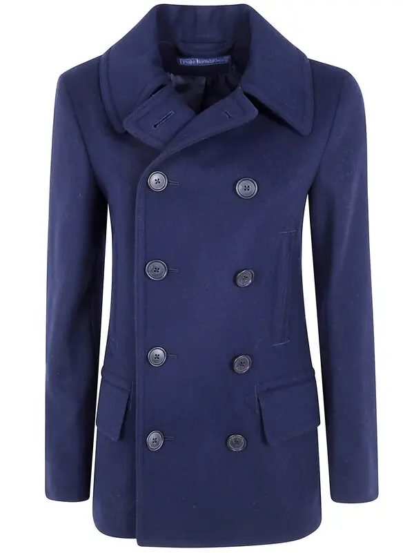 Polo Ralph Lauren Coat Wool "woven Coat - Blue