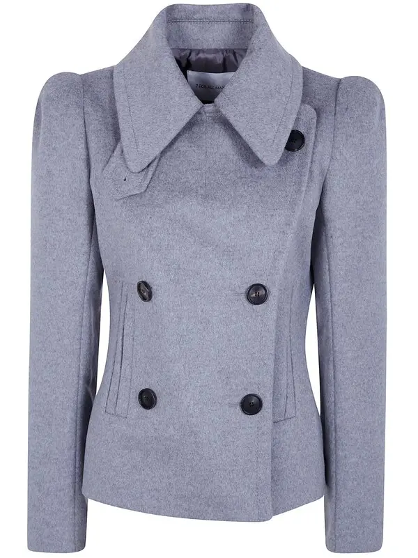 Seven For All Mankind Jacket Double Breasted "high Shoulder