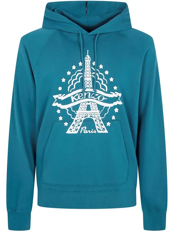 Kenzo Sweatshirt Classic Hoodie "eiffel Tower Design
