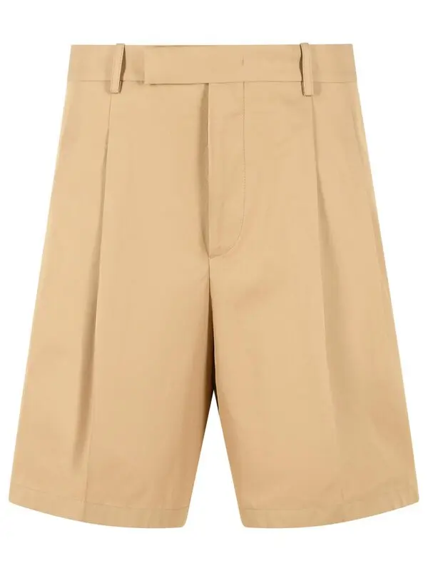 JIL SANDER Beige Cotton Bermuda Shorts - Cream