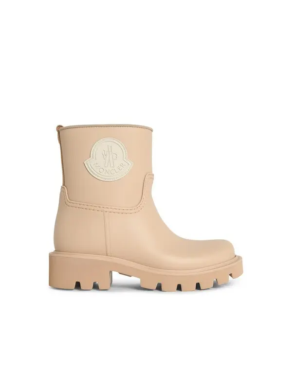 Moncler Kickstream' Beige Sand Pvc Rain Boots