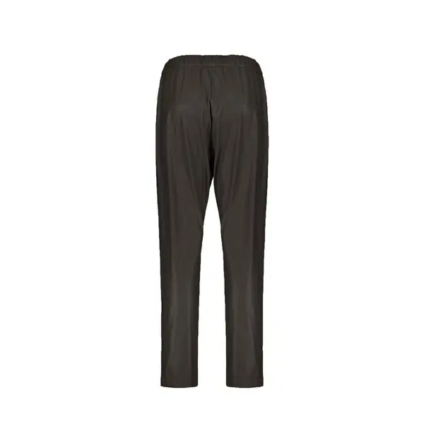 Herno Leather Effect Trousers - Black