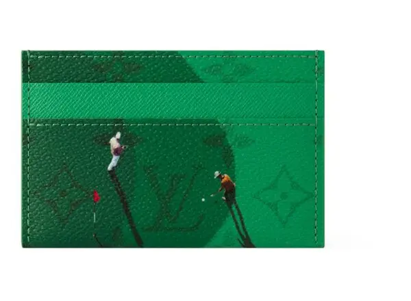 LOUIS VUITTON Monogram Heritage Double Card Holder - Green