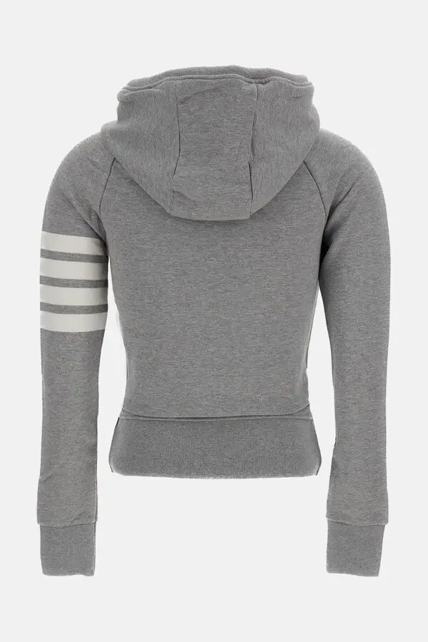 Thom Browne Classic Loopback 4-bar Zip Hoodie