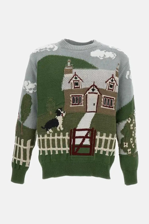 Junya Watanabe Embroidered Print Knitwear