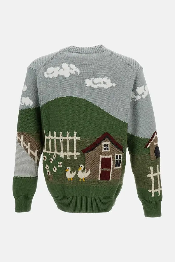 Junya Watanabe Embroidered Print Knitwear