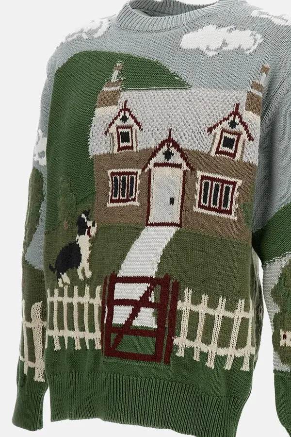 Junya Watanabe Embroidered Print Knitwear
