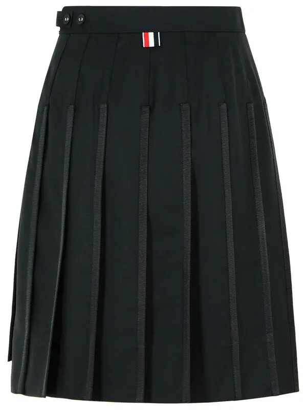 Thom Browne Pleated Wool Skirt