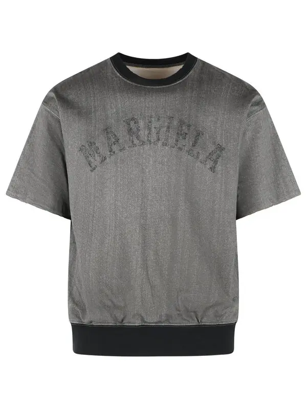 MAISON MARGIELA Viscose And Grey Cotton T-shirt - Gray