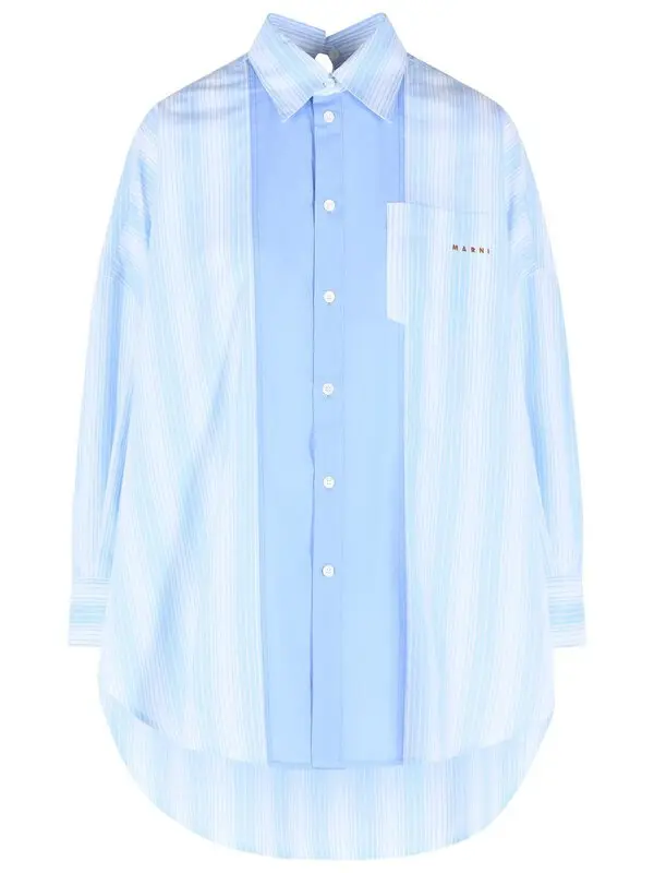 Marni Light Cotton Poplin Shirt - Blue