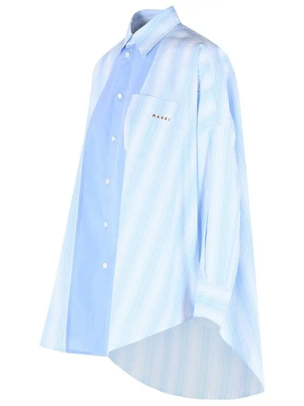 Marni Light Cotton Poplin Shirt - Blue