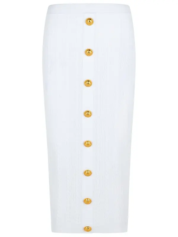 Balmain Long Skirt In Viscose Blend