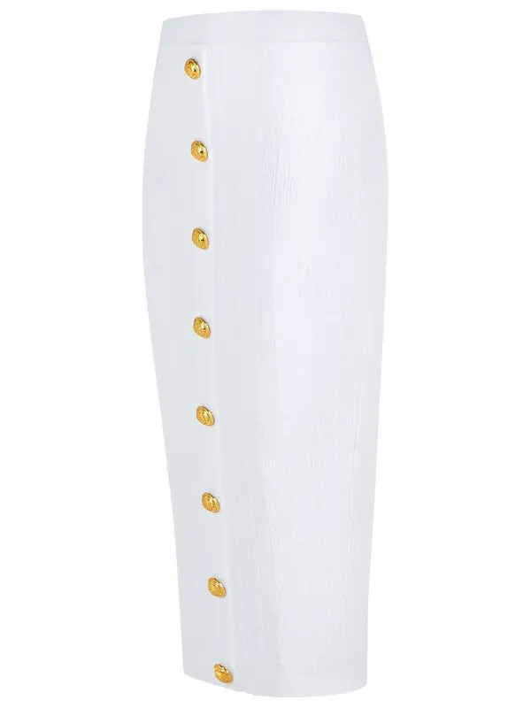 Balmain Long Skirt In Viscose Blend