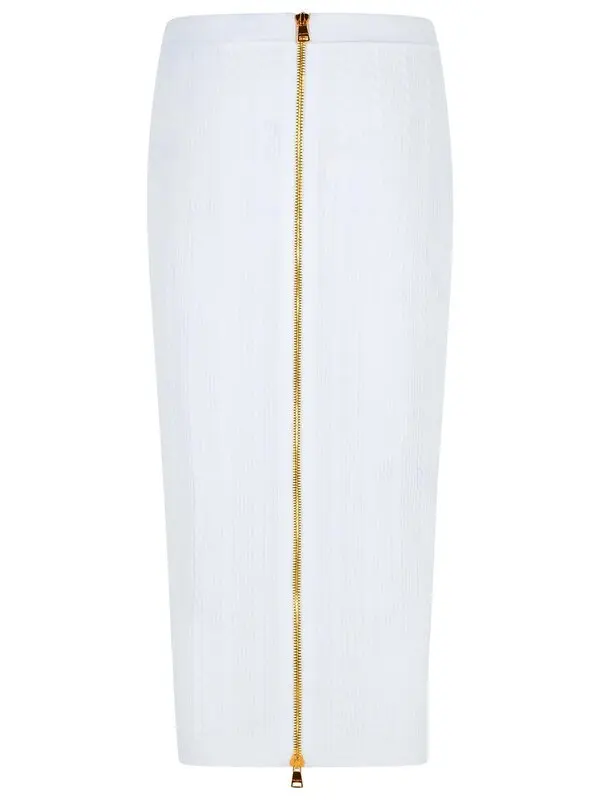 Balmain Long Skirt In Viscose Blend