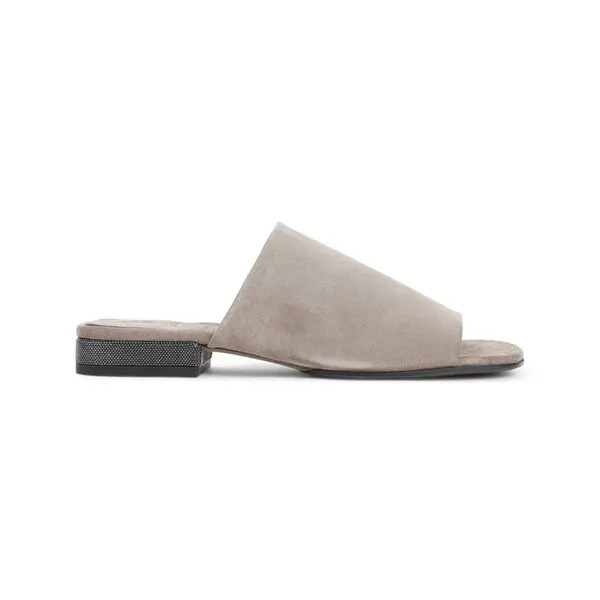 Brunello Cucinelli Suede Flat Sandals - Multicolor