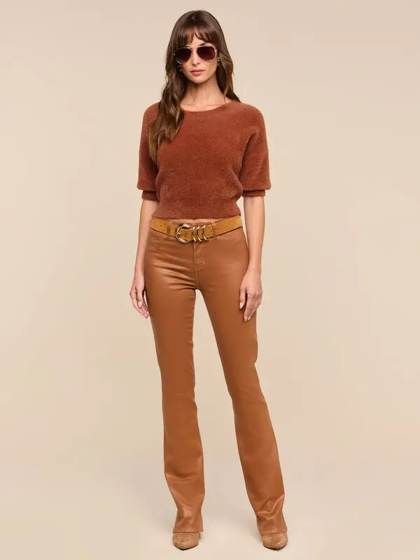 L'Agence Selma Coated Bootcut Jean - Java Coated