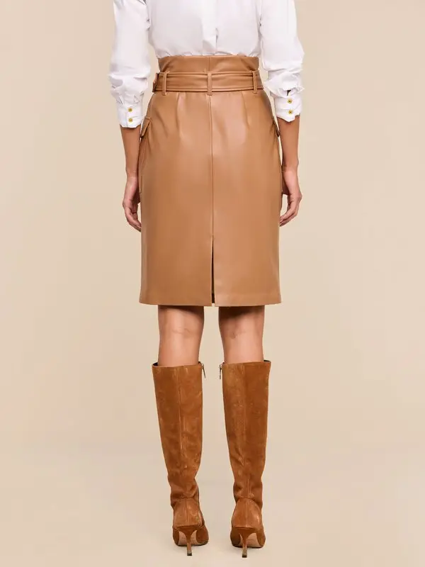 L'Agence Kaelis Vegan Leather Skirt
