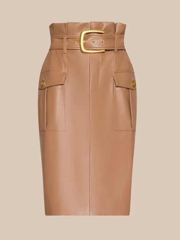 L'Agence Kaelis Vegan Leather Skirt