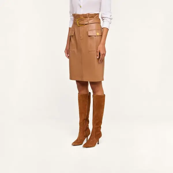 L'Agence Kaelis Vegan Leather Skirt