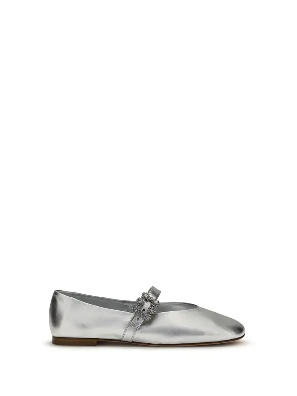ROGER VIVIER Efflorescence Leather Ballerinas