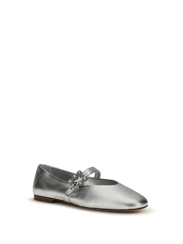 ROGER VIVIER Efflorescence Leather Ballerinas