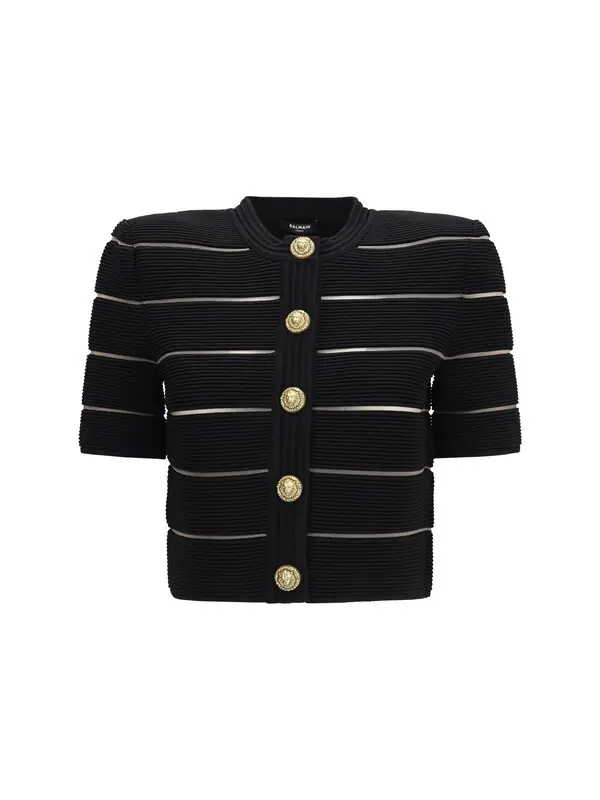 Balmain Short-sleeved Buttoned Cardigan